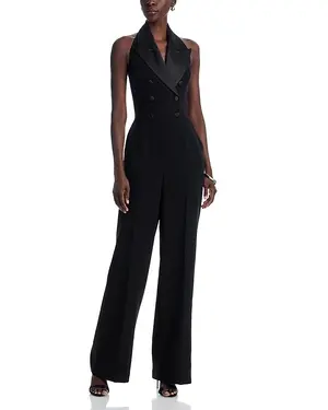 SERGIO HUDSON Halter Jumpsuit - Ebony