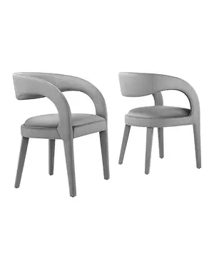 MODWAY Pinnacle Performance Velvet Dining Chair, Set Of 2 - Gray