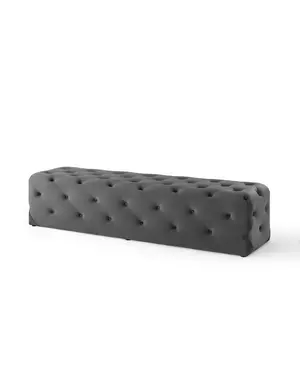 MODWAY Amour 72 Tufted Button Entryway Performance Velvet Bench