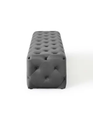 MODWAY Amour 72 Tufted Button Entryway Performance Velvet Bench