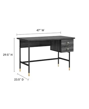 MODWAY Nexus Office Desk - Black Charcoal