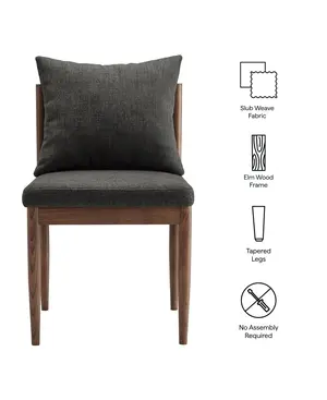 MODWAY Remington Wood Dining Side Chair - Charcoal