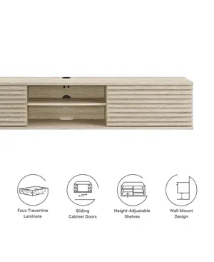 MODWAY Render 70 Faux Wall-mount Media Console Tv Stand