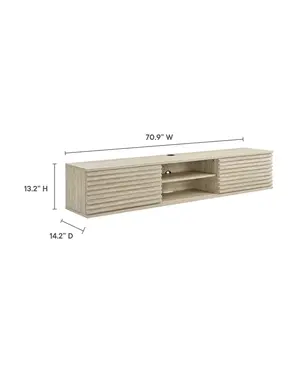 MODWAY Render 70 Faux Wall-mount Media Console Tv Stand