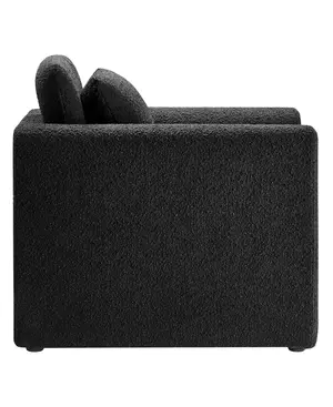 MODWAY Waverly Boucle Upholstered Armchair - Black