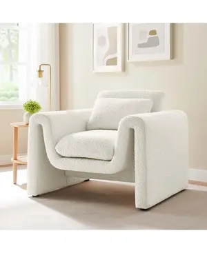 MODWAY Waverly Boucle Upholstered Armchair