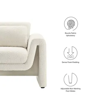 MODWAY Waverly Boucle Upholstered Armchair
