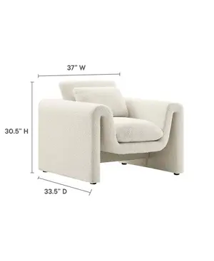 MODWAY Waverly Boucle Upholstered Armchair