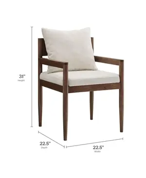 MODWAY Remington Wood Dining Armchair - Salt