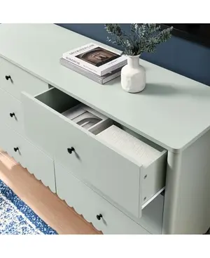 MODWAY Emmeline Scalloped 6-drawer Dresser - Sage