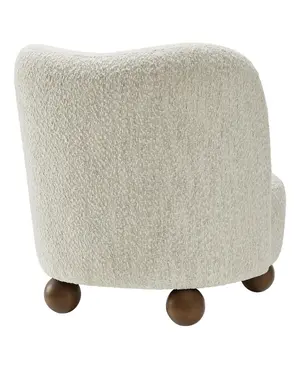 MODWAY Monroe Boucle Fabric Accent Chair - Pearl Walnut