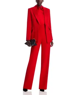 SERGIO HUDSON Button Front Silk Blouse