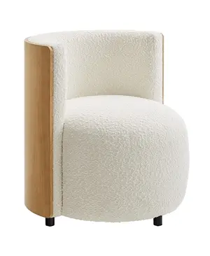 MODWAY Solis Boucle Accent Chair - Natural Ivory