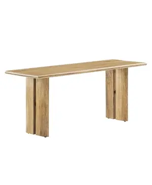 MODWAY Amistad 46" Wood Bench - Oak