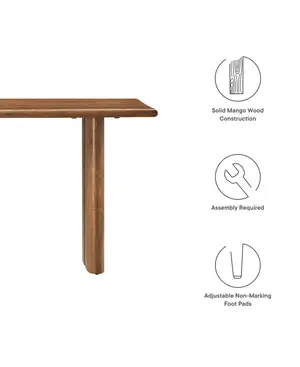 MODWAY Amistad 46" Wood Bench - Walnut