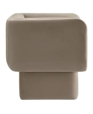MODWAY Tate Performance Velvet Accent Chair - Taupe