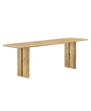 MODWAY Amistad 58" Wood Bench - Oak