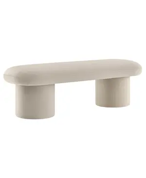 MODWAY Orla Upholstered Bench - Almond