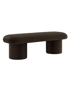 MODWAY Orla Upholstered Bench Chocolate Brown