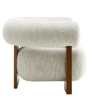 MODWAY Jace Boucle Accent Chair - Pearl