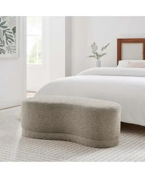MODWAY Nimbus 48" Upholstered Ottoman Bench - Oat