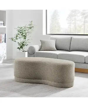MODWAY Nimbus 48" Upholstered Ottoman Bench - Oat
