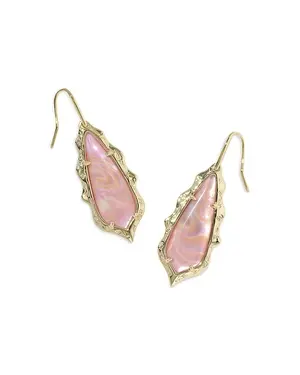 Kendra Scott Adriana Scallop Frame Drop Earrings - Gold Lt Pn