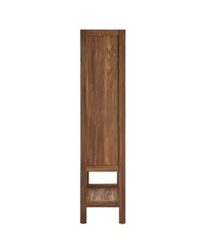 MODWAY Capri Tall Wood Grain Standing Storage Cabinet