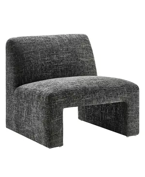 MODWAY Amita Chenille Upholstered Accent Chair - Carbon Black