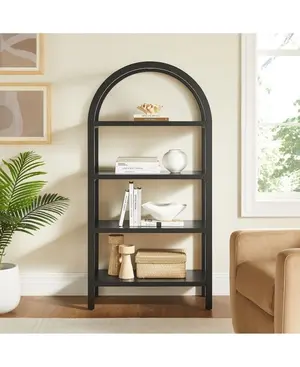 MODWAY Vexley 60 Inch Arched Bookshelf