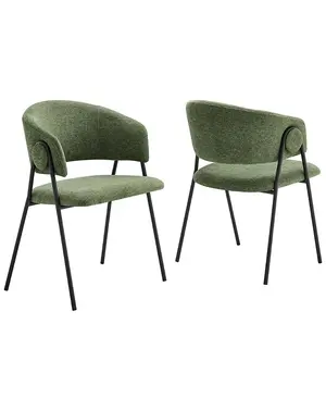 MODWAY Nella Dining Chair, Set Of 2 - Eucalyptus Black