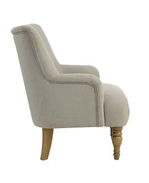 MODWAY Ellington Fabric Upholstered Accent Armchair - Linen