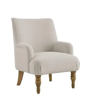 MODWAY Ellington Fabric Upholstered Accent Armchair - Salt
