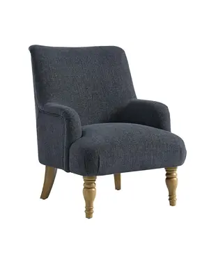 MODWAY Ellington Fabric Upholstered Accent Armchair - Slate Blue