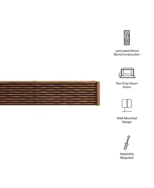 MODWAY Emric Wave 71" Wall-mounted Tv Cabinet