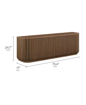 MODWAY Fortitude 75 Curved Sideboard Storage Cabinet