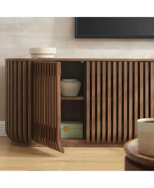 MODWAY Fortitude 75 Curved Sideboard Storage Cabinet