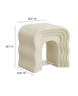 MODWAY Jorin Squiggle Side Table - Ivory