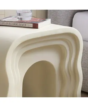 MODWAY Jorin Squiggle Side Table - Ivory