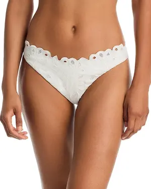 Simkhai Gina Embroidered Bikini Bottom - Ivory