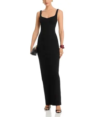 Simkhai Cabot Sculpted Scuba Maxi Dress