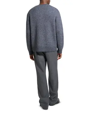 Theory Wool Cotton Button Sweater
