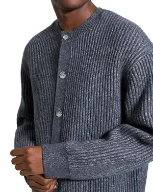 Theory Wool Cotton Button Sweater