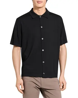 Theory Standard Fit Point Collar Shirt - Black