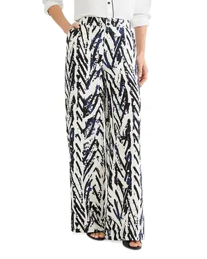 NIC+ZOE Crosshatch Wide-leg Pants