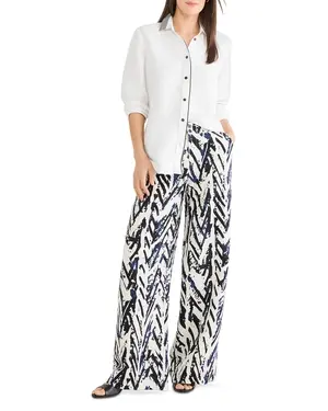 NIC+ZOE Crosshatch Wide-leg Pants