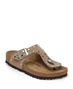 BIRKENSTOCK Gizeh Rivets Thong Sandals - Beige