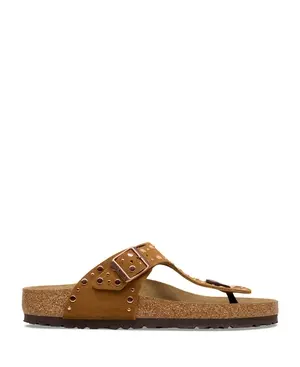 BIRKENSTOCK Gizeh Rivets Thong Sandals - Mink