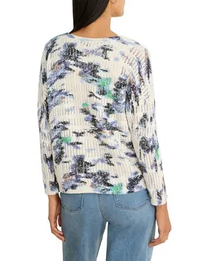 NIC+ZOE Water Lillies Pointelle Sweater