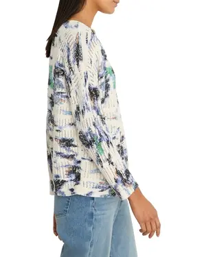 NIC+ZOE Water Lillies Pointelle Sweater